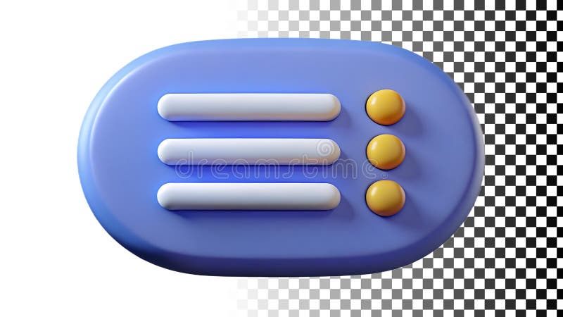 Menu Icon, List Symbol, User Interface Navigation Button Png Transparent Image Generative AI ...