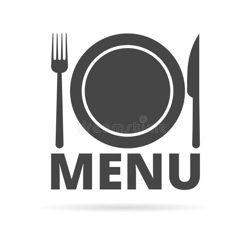 Menu icon, restaurant sign stock vector. Illustration of dinner - 117524805