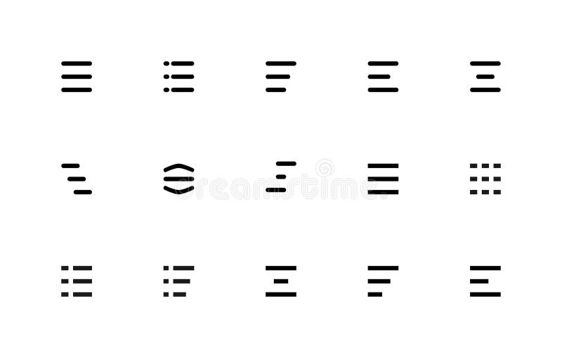 Menu Icon Set. 15 Menu Icons. Icon Set. Stock Vector - Illustration of ...