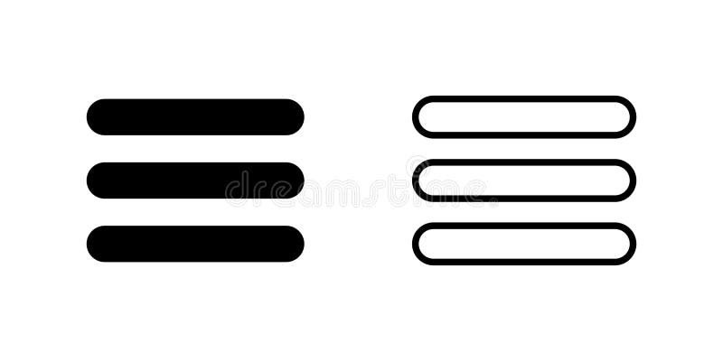 Menu Icon . Web Menu Icon. Hamburger Menu Symbol Stock Vector ...