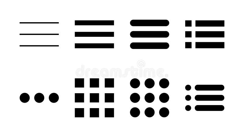 Menu Icon . Web Menu Icon. Hamburger Menu Symbol Stock Vector ...