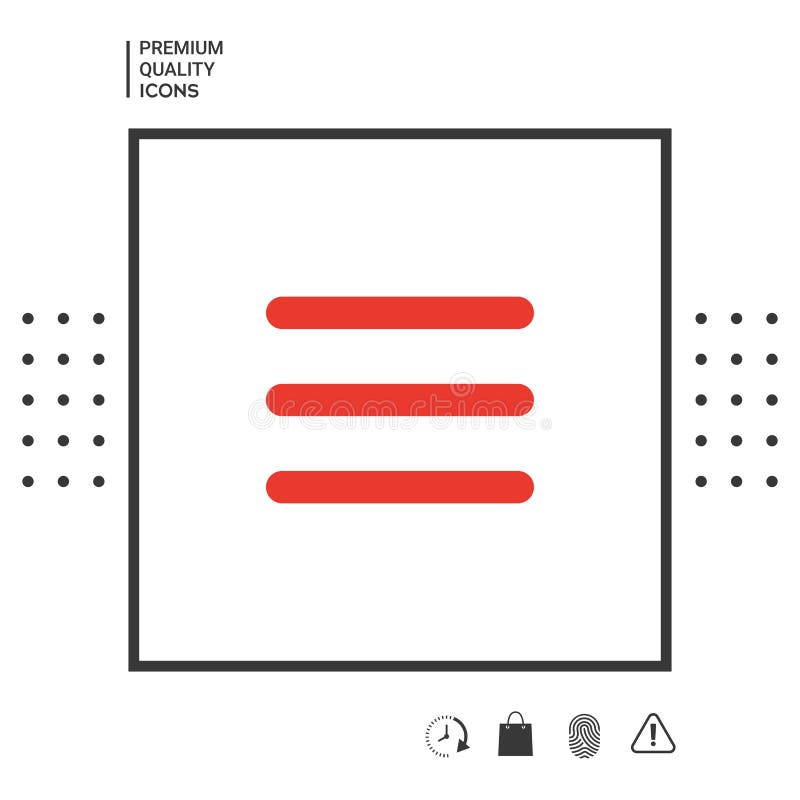 Menu Icon symbol stock vector. Illustration of game - 116364547