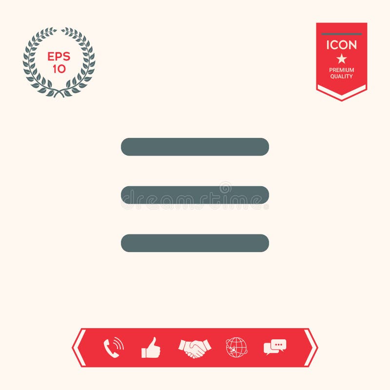 Menu Icon symbol stock vector. Illustration of browser - 116619462