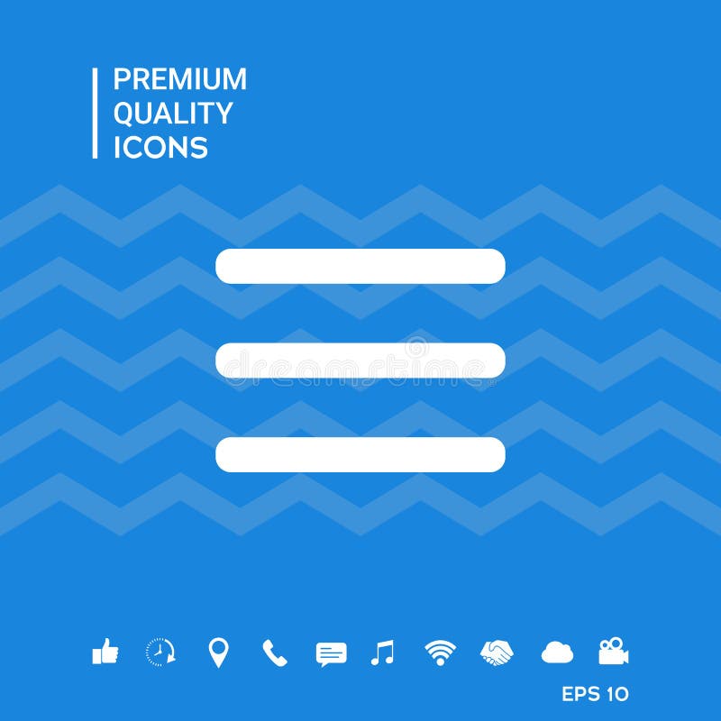 Menu Icon symbol stock vector. Illustration of game - 117189439