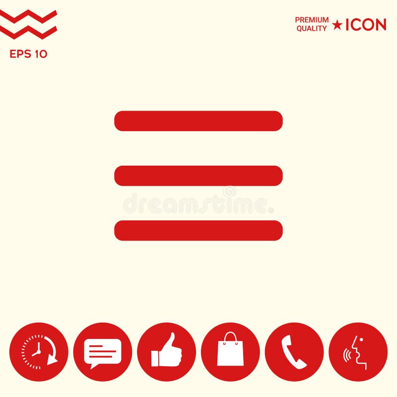 Menu Icon symbol stock vector. Illustration of isolated - 117983149