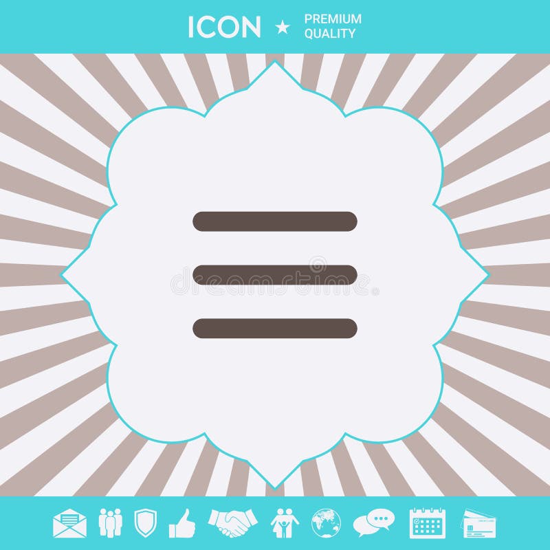 Menu Icon Symbol. Graphic Elements for Your Design Stock Illustration ...