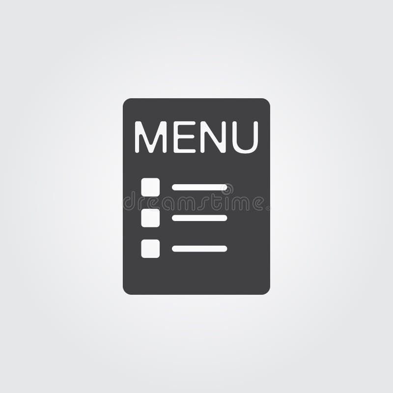 Gray Sub Menu Icon Isolated on Background. Modern Flat Pictogram ...