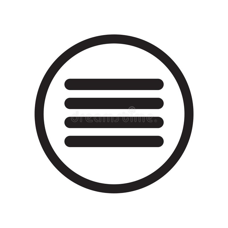 Menu Icon Vector Isolated on White Background, Menu Sign Stock Vector ...