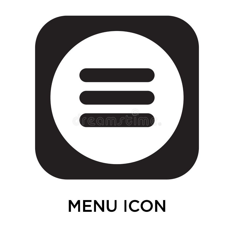 Menu Icon Vector Sign and Symbol Isolated on White Background, M Stock ...