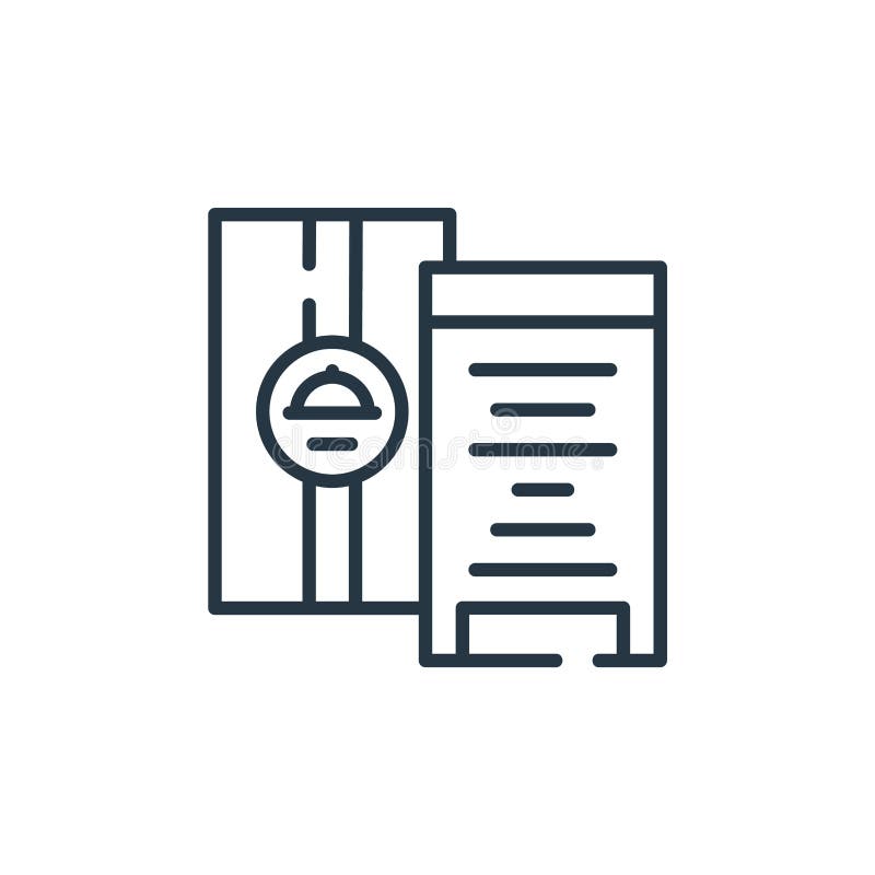 Menu Icon Vector from Restaurant Concept. Thin Line Illustration of ...