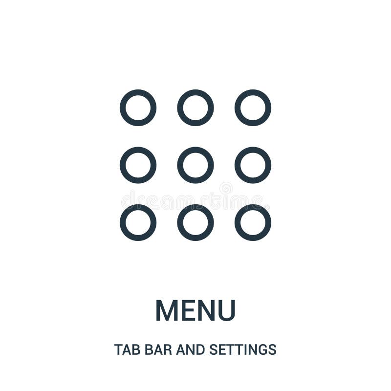 Menu Bar Icon Vector From Basic Ui Collection Thin Line Menu Bar Outline Icon Vector