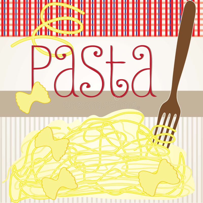 Hand Drawn Vector Set of Different Italian Pasta Types Stock Vector ...
