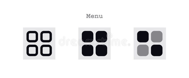 Menu icons pack stock illustration. Illustration of icon - 270712581