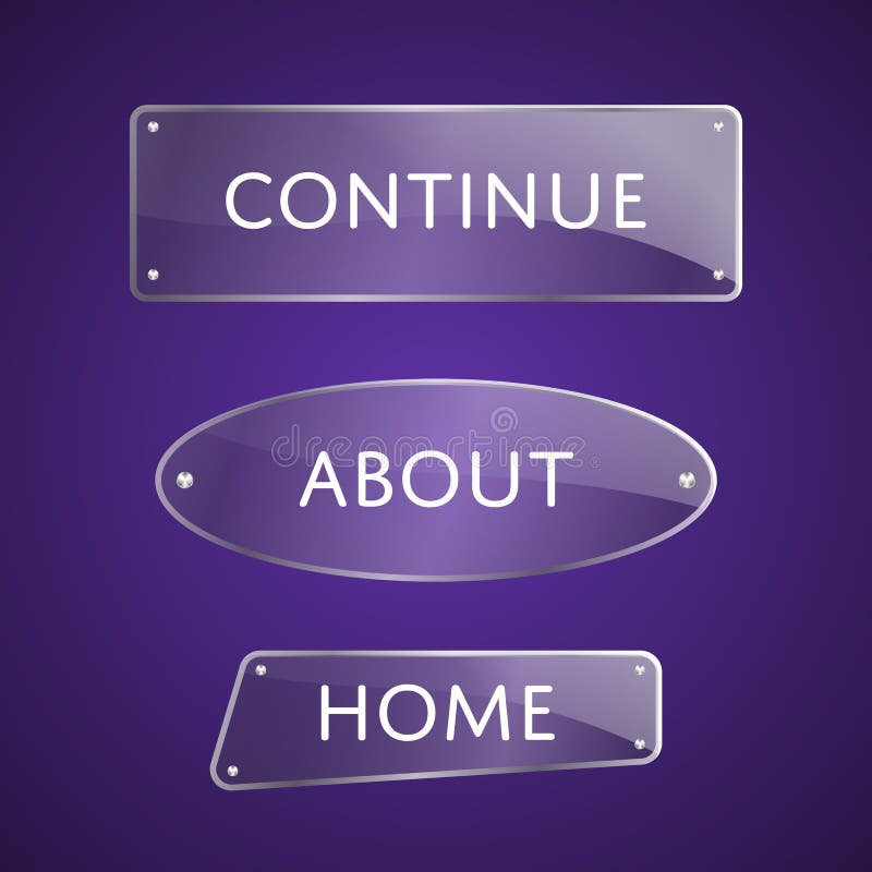 Menu Interface Design with Glass Plates Stock Vector - Illustration of ...