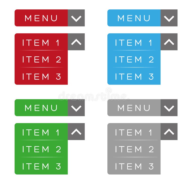 Menu item UX vector stock vector. Illustration of mobile - 83842442