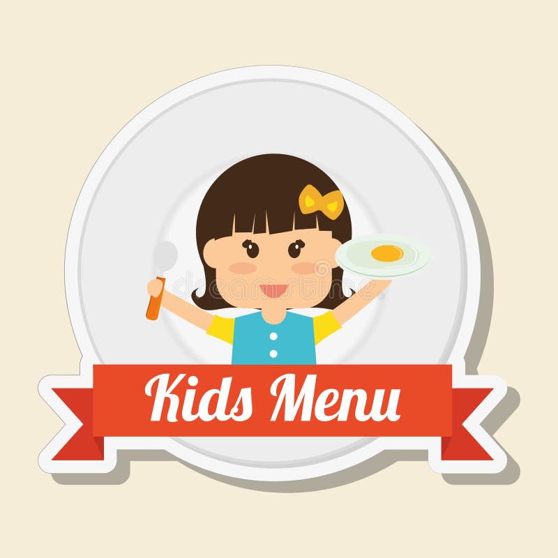 Menu Kids Icon Design, Vector Illustration, Vector Illustration Stock ...