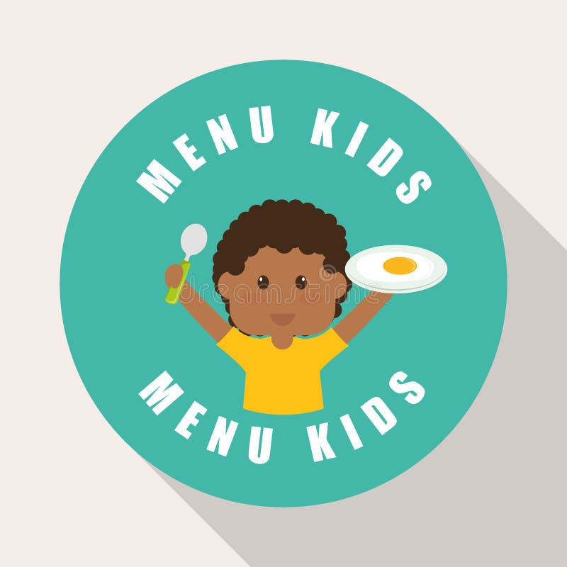 Menu Kids Icon Design, Vector Illustration, Vector Illustration Stock ...