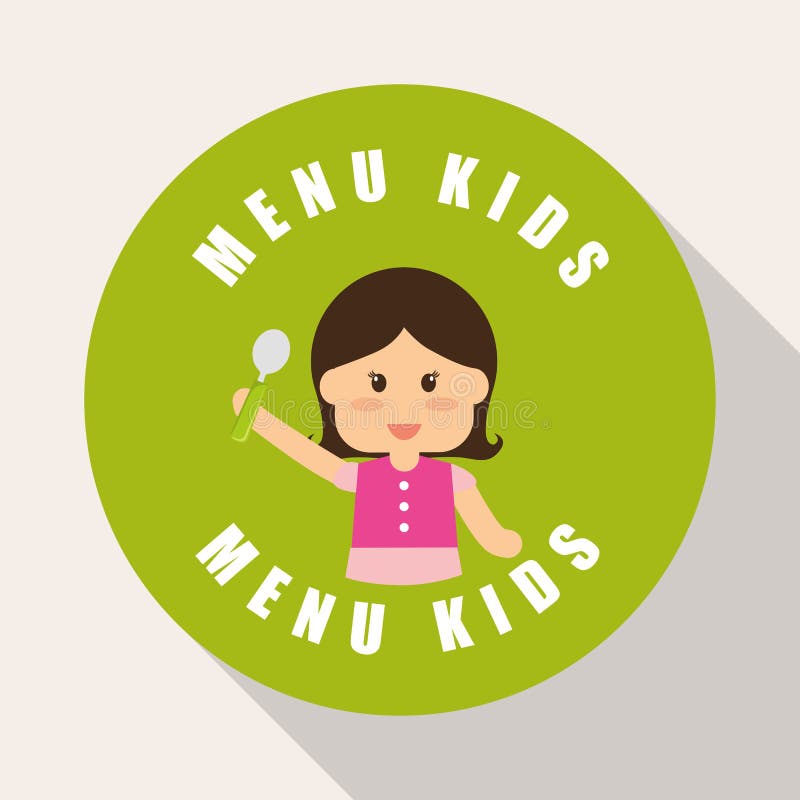 Menu Kids Icon Design, Vector Illustration, Vector Illustration Stock ...