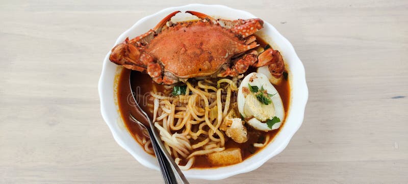 Menu king crab mee pakapou stock image. Image of menu - 239463019