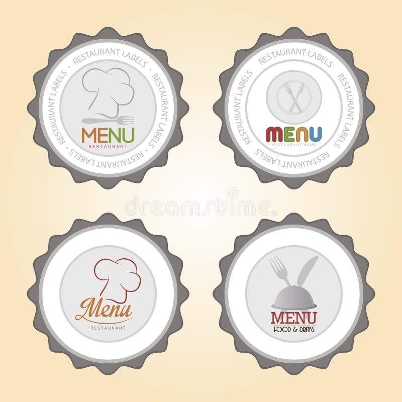 Menu labels stock vector. Illustration of banner, promotion - 61805184