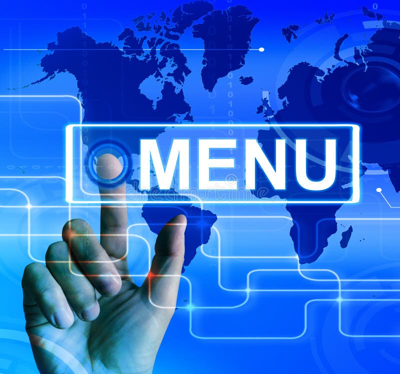 Menu Map Displays International Choices and Options Stock Illustration ...