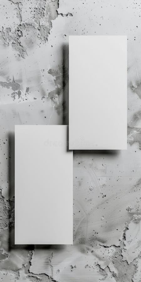 Menu Mock Up Two Empty White Vertical Rectangle Price-list or Menu ...