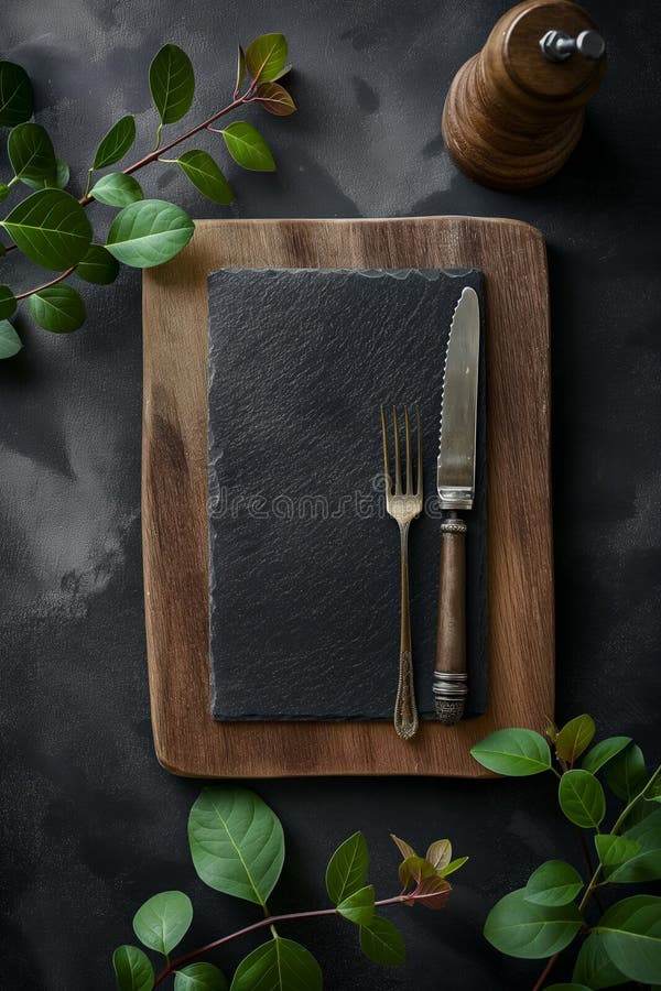 Menu Mockup with Copy Space for Text or Design Stock Illustration ...