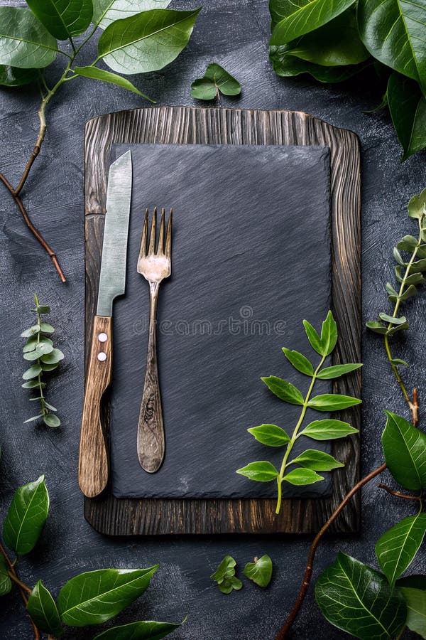 Menu Mockup with Copy Space for Text or Design Stock Illustration ...