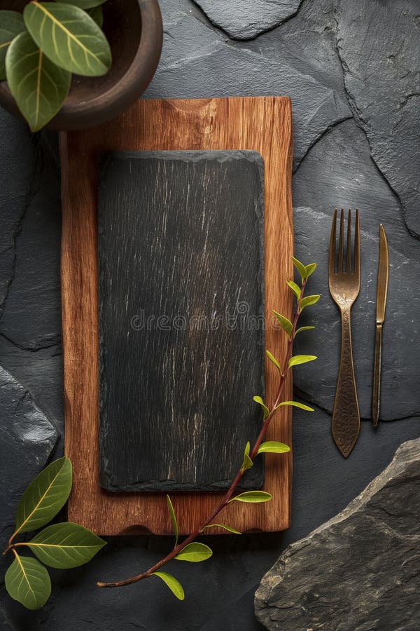 Menu Mockup with Copy Space for Text or Design Stock Illustration ...