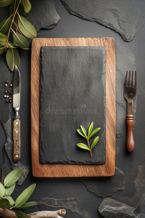 Menu Mockup with Copy Space for Text or Design Stock Illustration ...