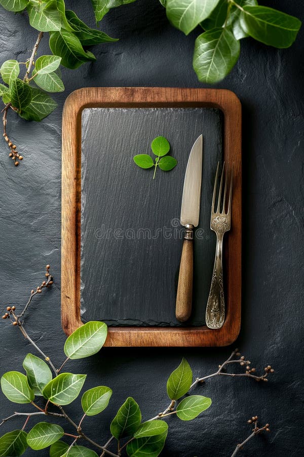 Menu Mockup with Copy Space for Text or Design Stock Illustration ...