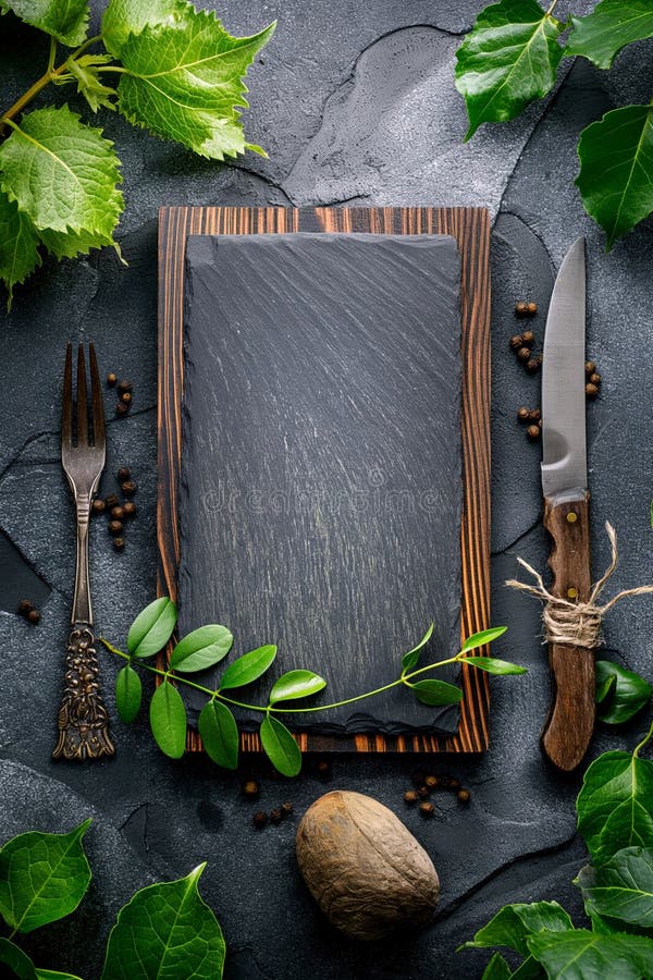 Menu Mockup with Copy Space for Text or Design Stock Illustration ...