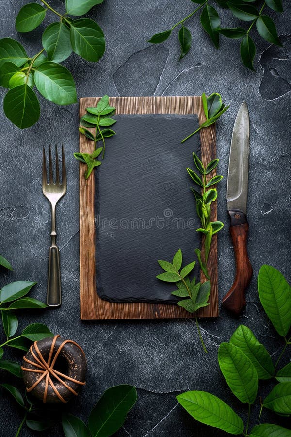 Menu Mockup with Copy Space for Text or Design Stock Illustration ...