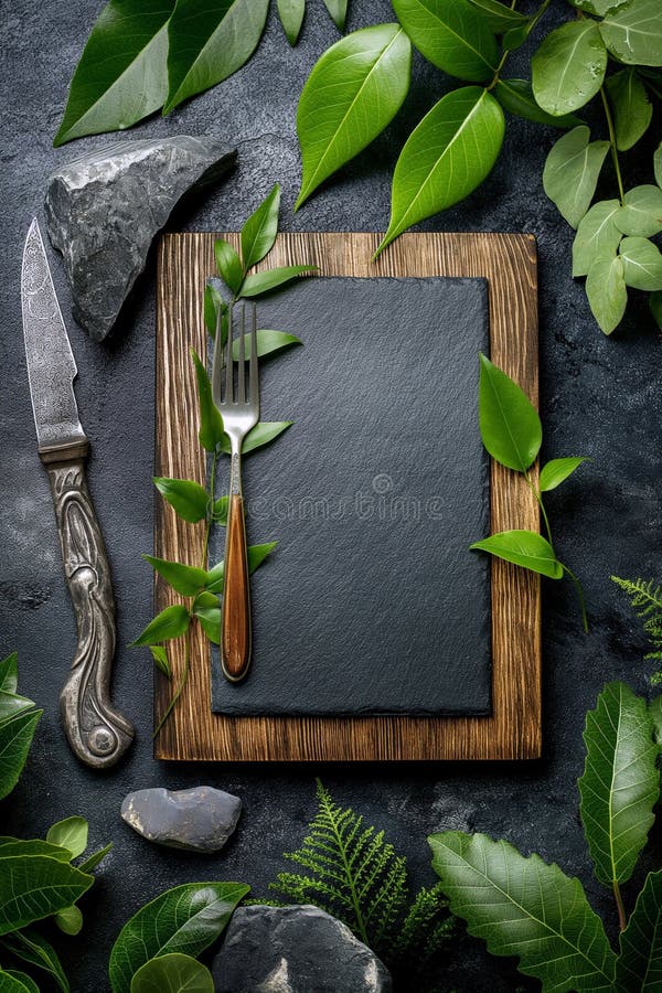 Menu Mockup with Copy Space for Text or Design Stock Illustration ...