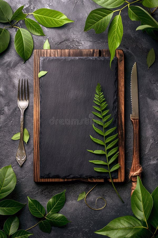 Menu Mockup with Copy Space for Text or Design Stock Illustration ...