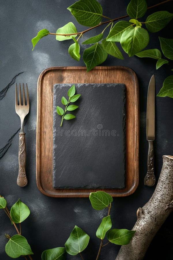 Menu Mockup with Copy Space for Text or Design Stock Illustration ...