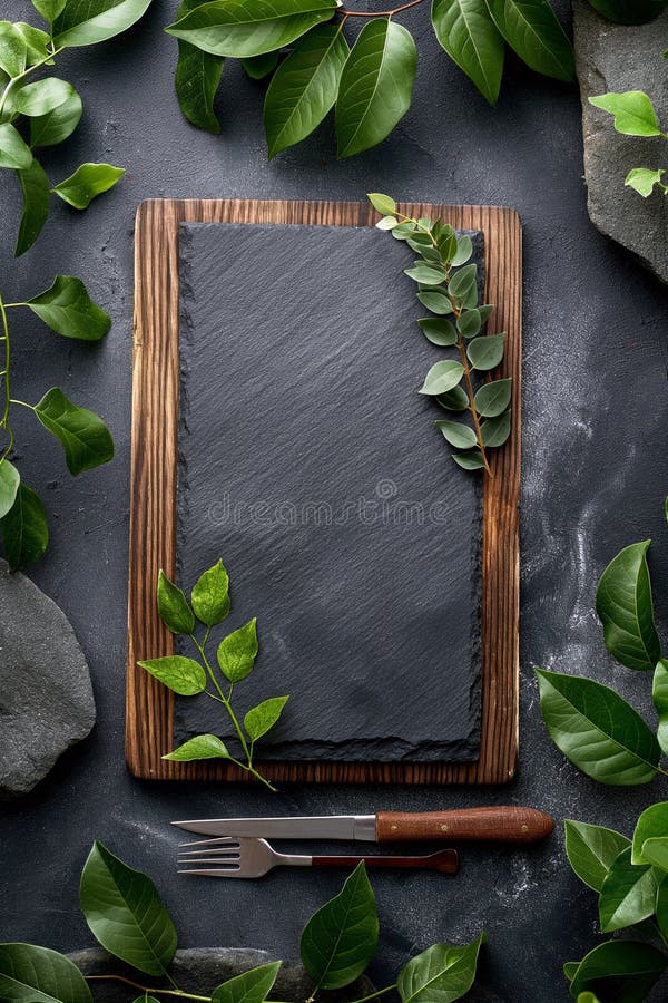 Menu Mockup with Copy Space for Text or Design Stock Illustration ...