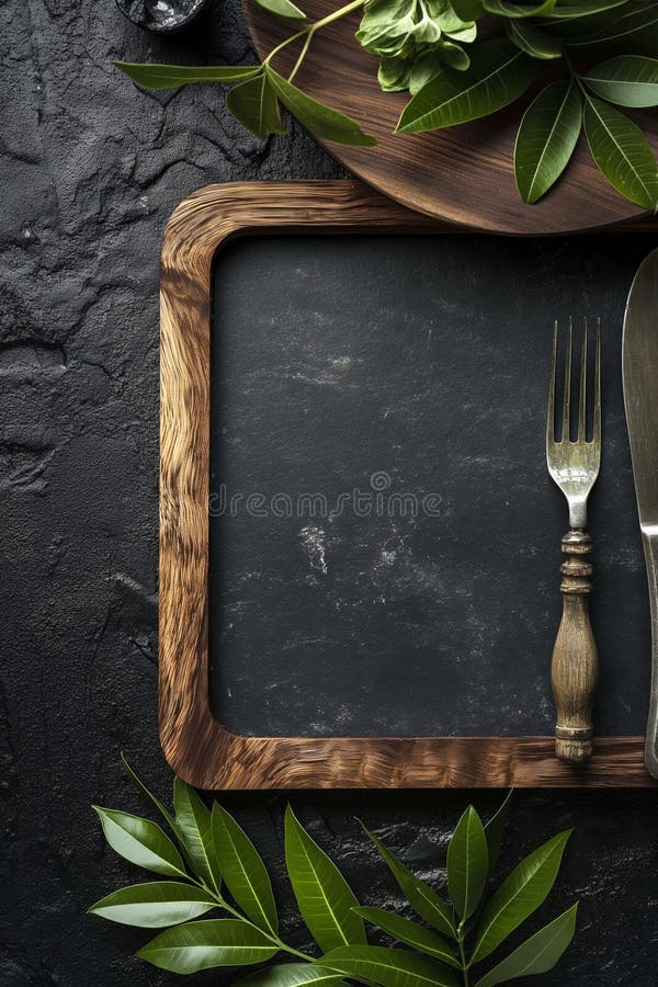 Menu Mockup with Copy Space for Text or Design Stock Illustration ...