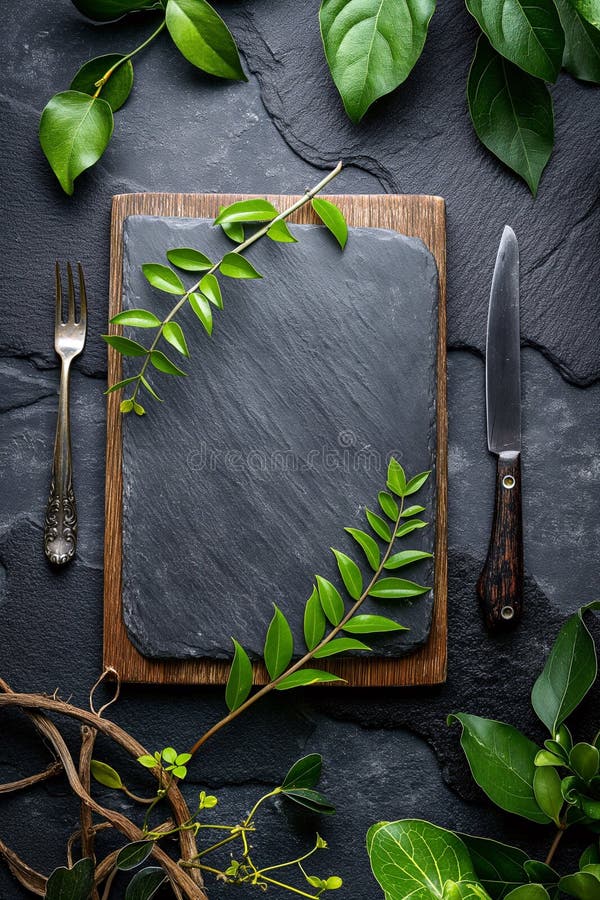 Menu Mockup with Copy Space for Text or Design Stock Illustration ...