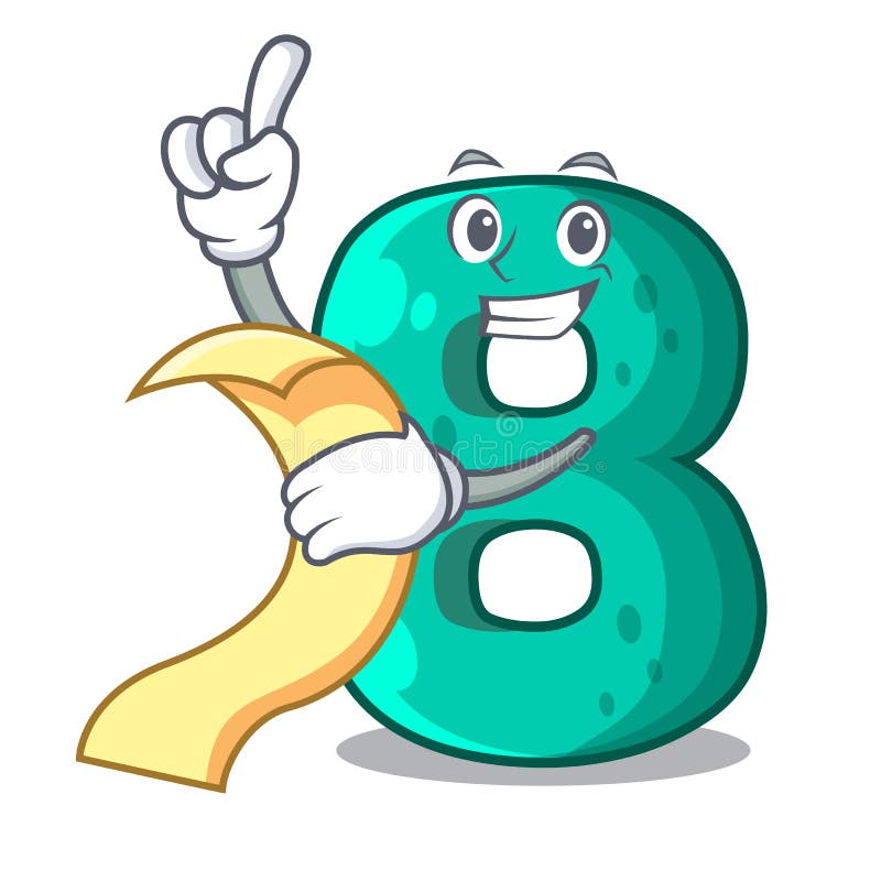 With Menu Number Eight Made with Cartoon Shaped Stock Vector ...