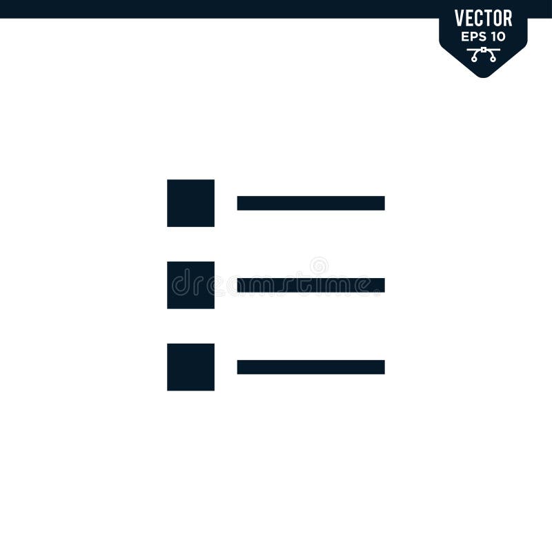 Menu Option Icon Collection in Glyph Style, Solid Color Vector Stock ...