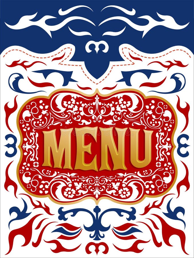 Menu Ornamental Emblem Restaurant Vector Design. Stock Vector ...