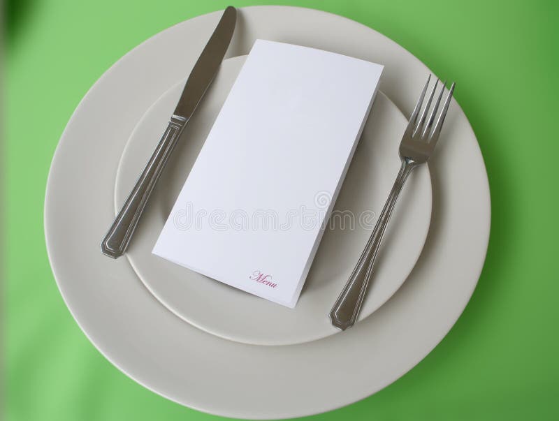 Menu Over Plate with Copy Space Stock Image - Image of fancy, menu: 1535197