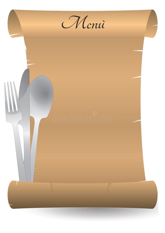 Menu parchment stock vector. Illustration of brown, list - 38821188
