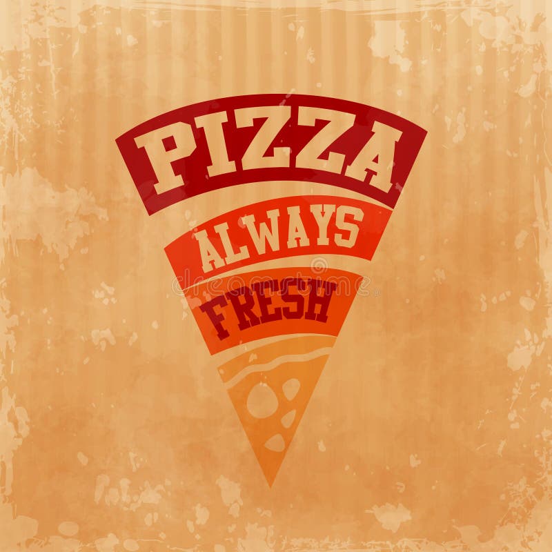 Menu Pizza Carton always Fresh Stock Vector - Illustration of italy ...