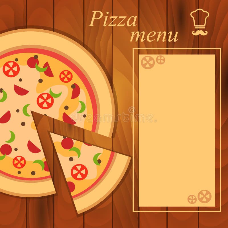 Menu for pizza template stock illustration. Illustration of fresh ...