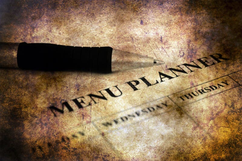 Menu Planner Grunge Concept Stock Photo - Image of flavorful ...