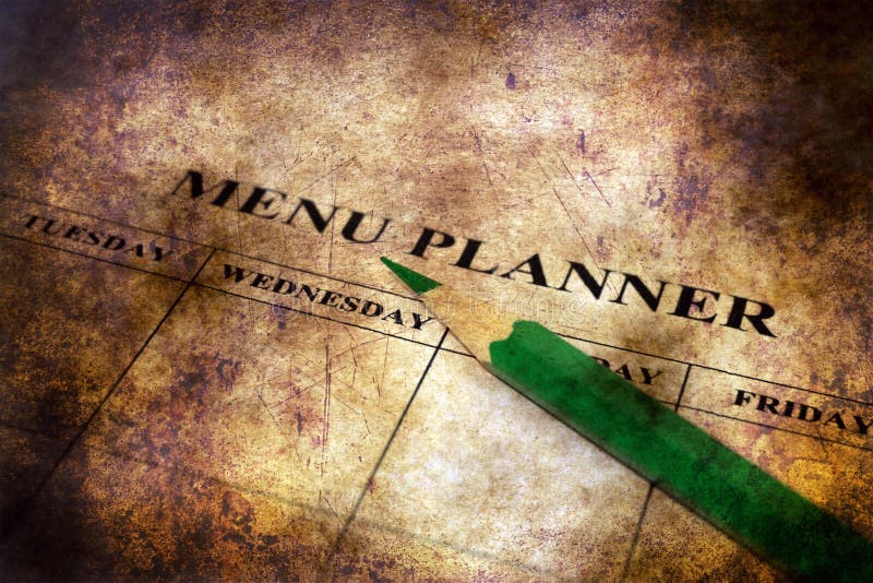 Menu Planner Grunge Concept Stock Photo - Image of determination, ideas ...