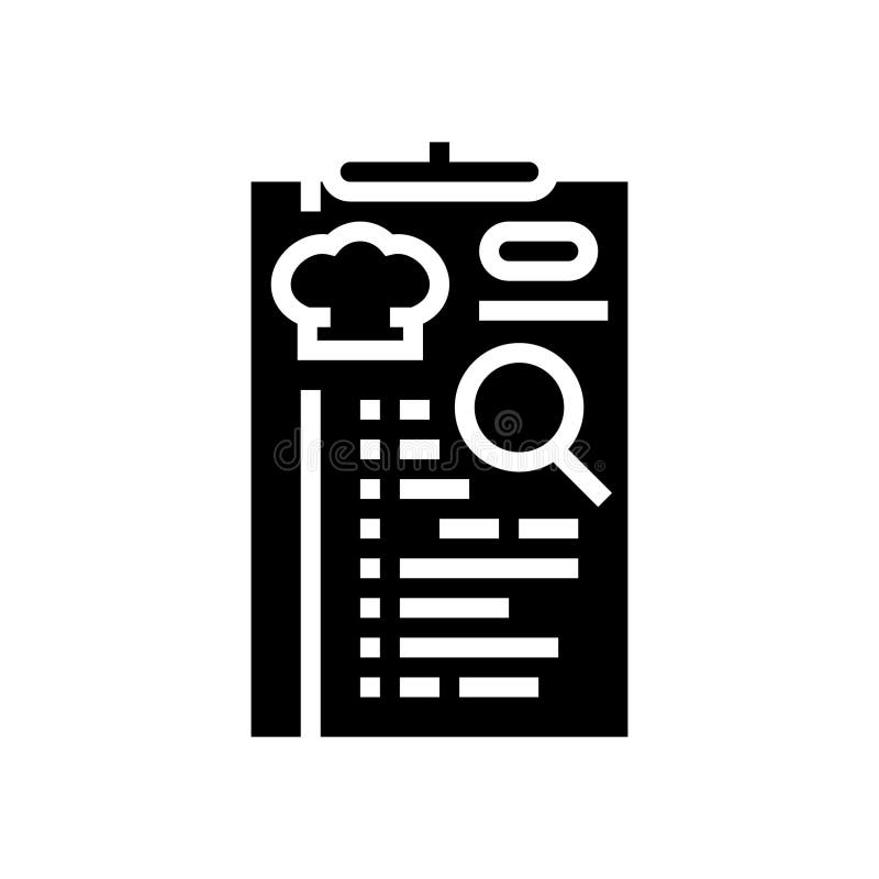 Menu Planning Restaurant Chef Glyph Icon Vector Illustration Stock ...