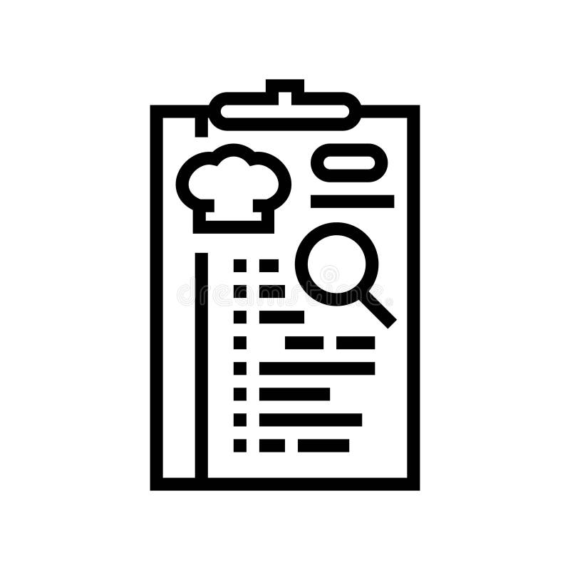 Menu Planning Restaurant Chef Line Icon Vector Illustration Stock ...